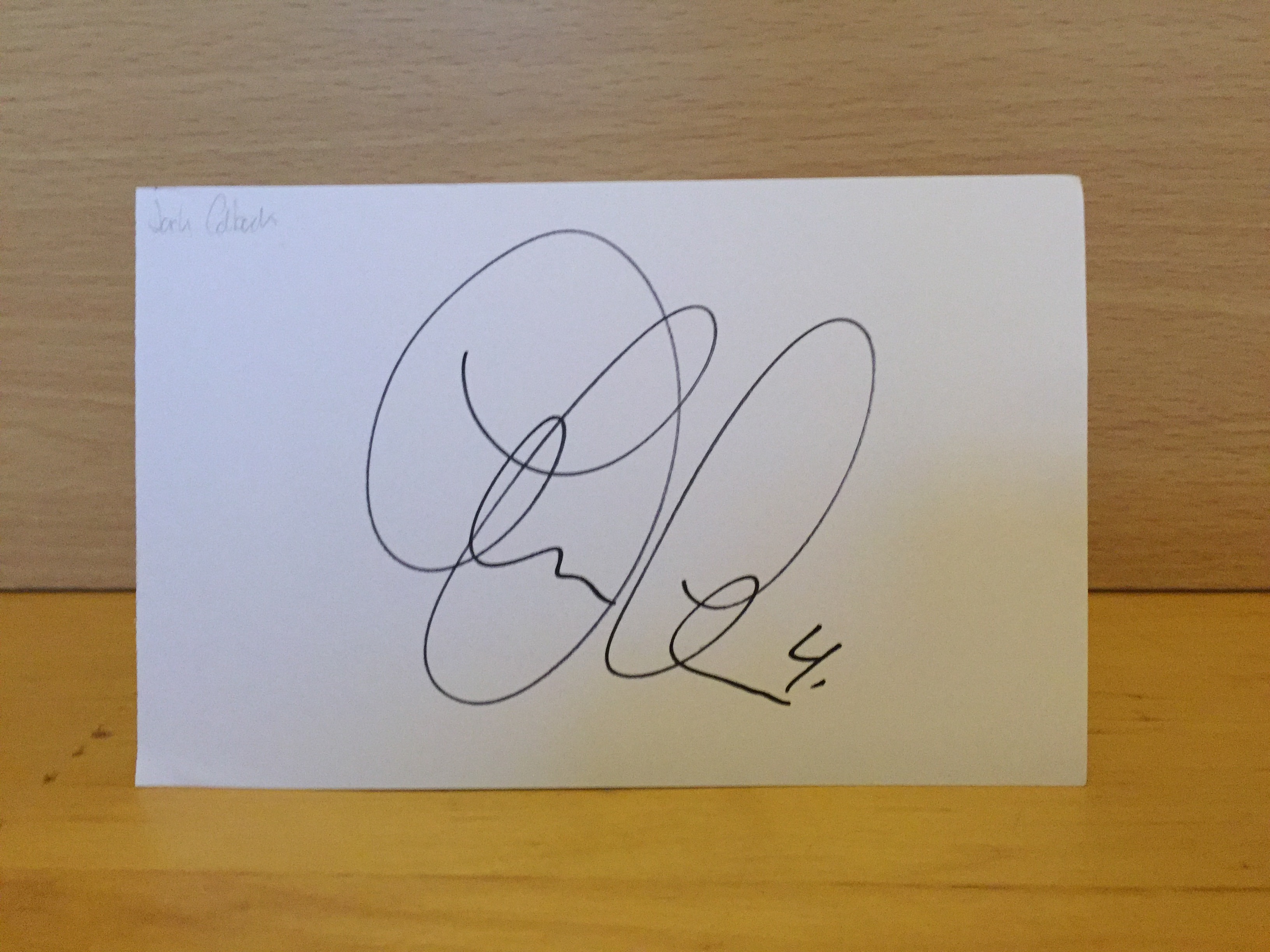 Jack Colback Signed White Card - Dolbyhome