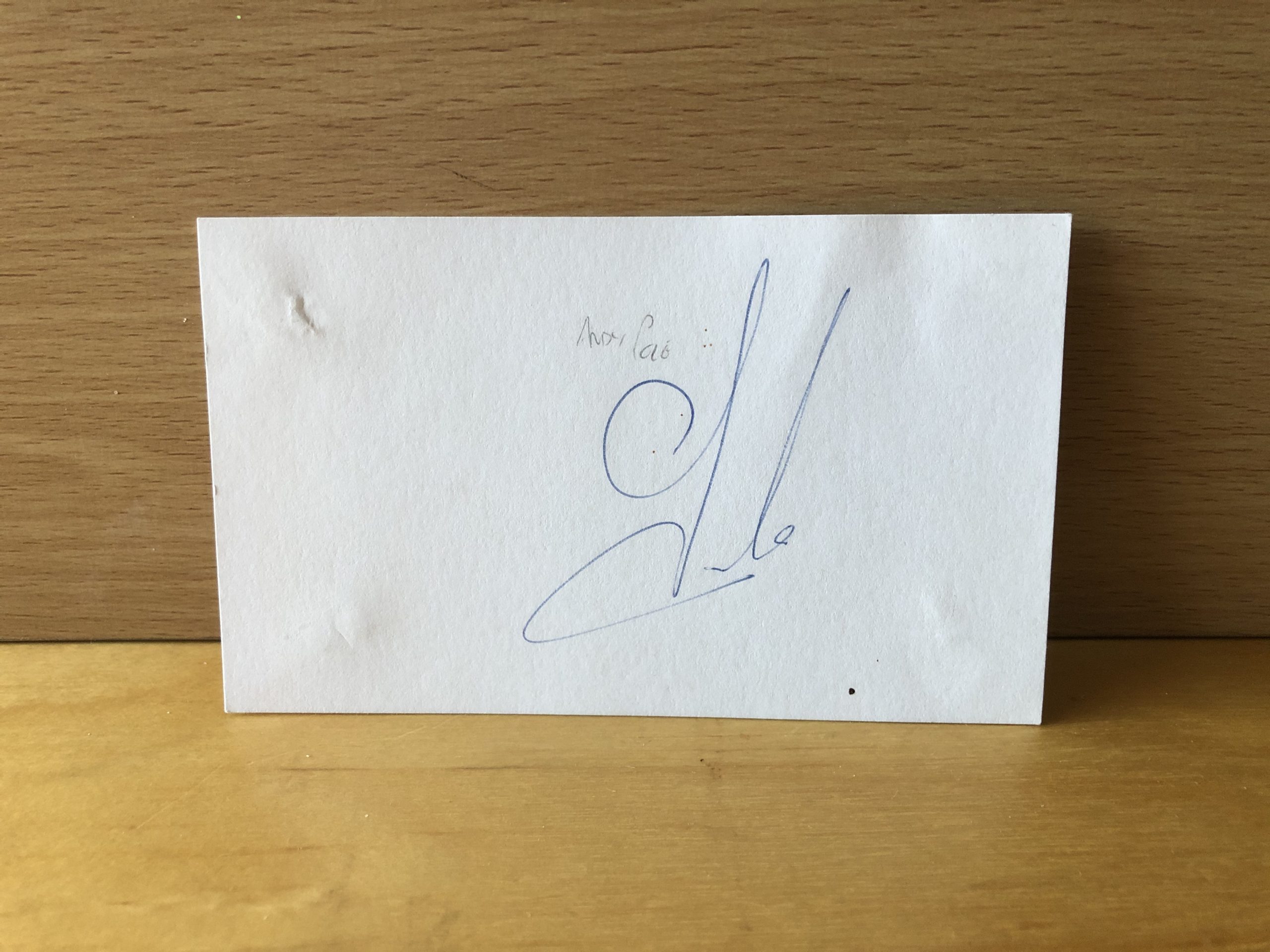 Andy Cole Signed White Card - Dolbyhome